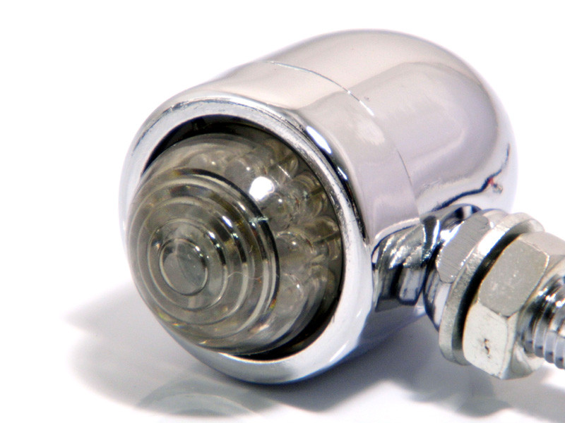 Motorcycle Motorbike Custom Chrome Aluminium LED Indicators / Turn Signals