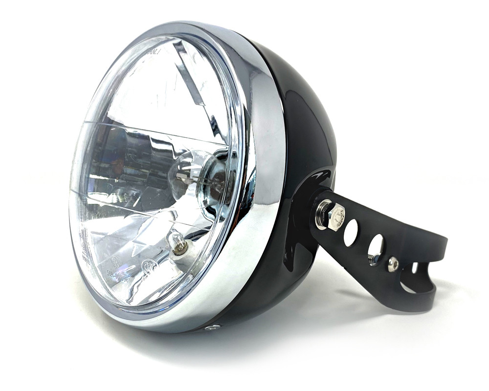 Black Metal Custom Project Retro Motorbike Headlight