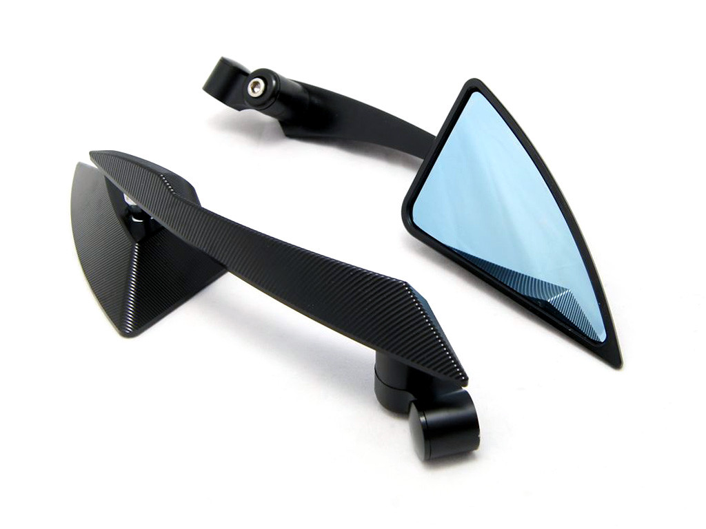 Black CNC Machined Billet Aluminium Motorcycle Motorbike Mirror Risers ...
