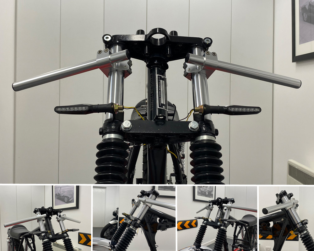 Black Slim Line Pair of Motorbike Motorcycle LED Indicators with Single ...