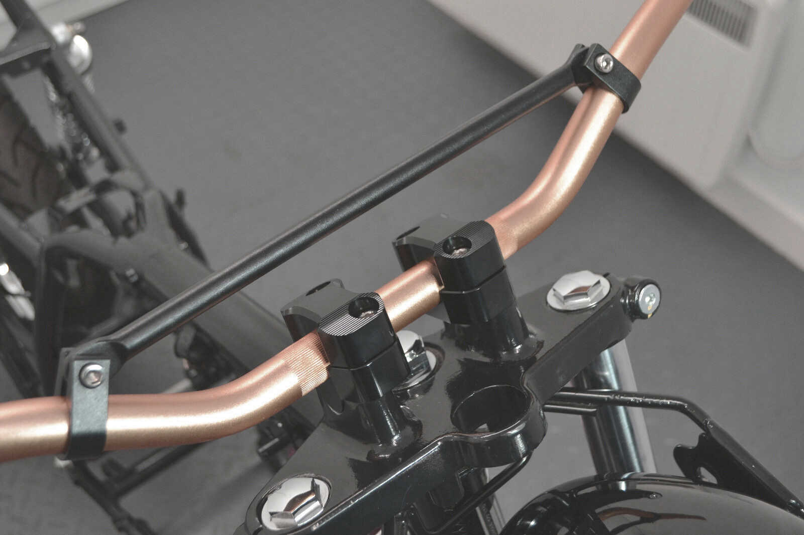 22mm 7/8" Rose Gold Braced Motorcycle Motorbike Handlebars for Trail ...