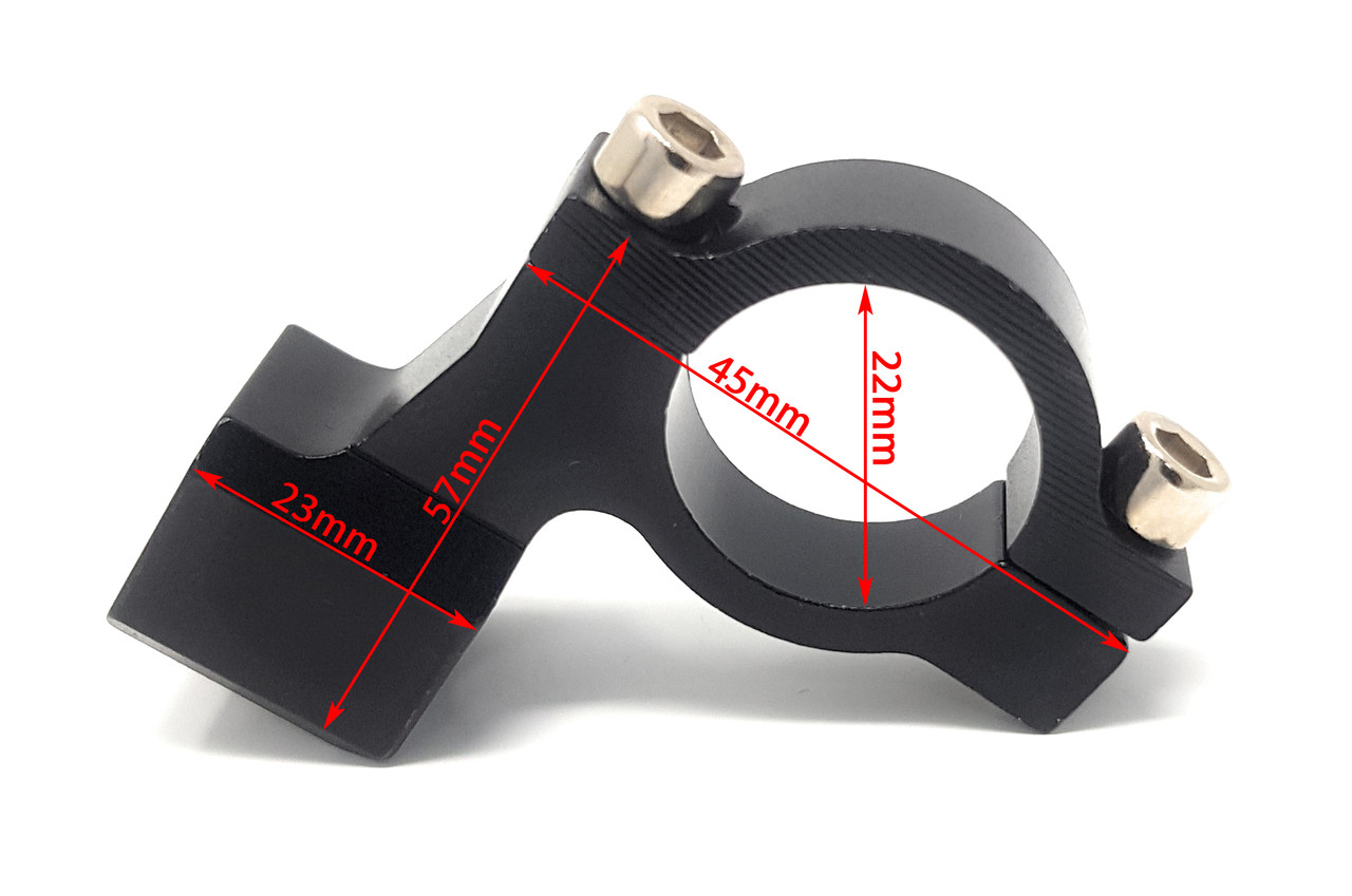 Motorbike Mirror Mounts 10mm Clockwise Thread x 2 for 22mm Handlebars
