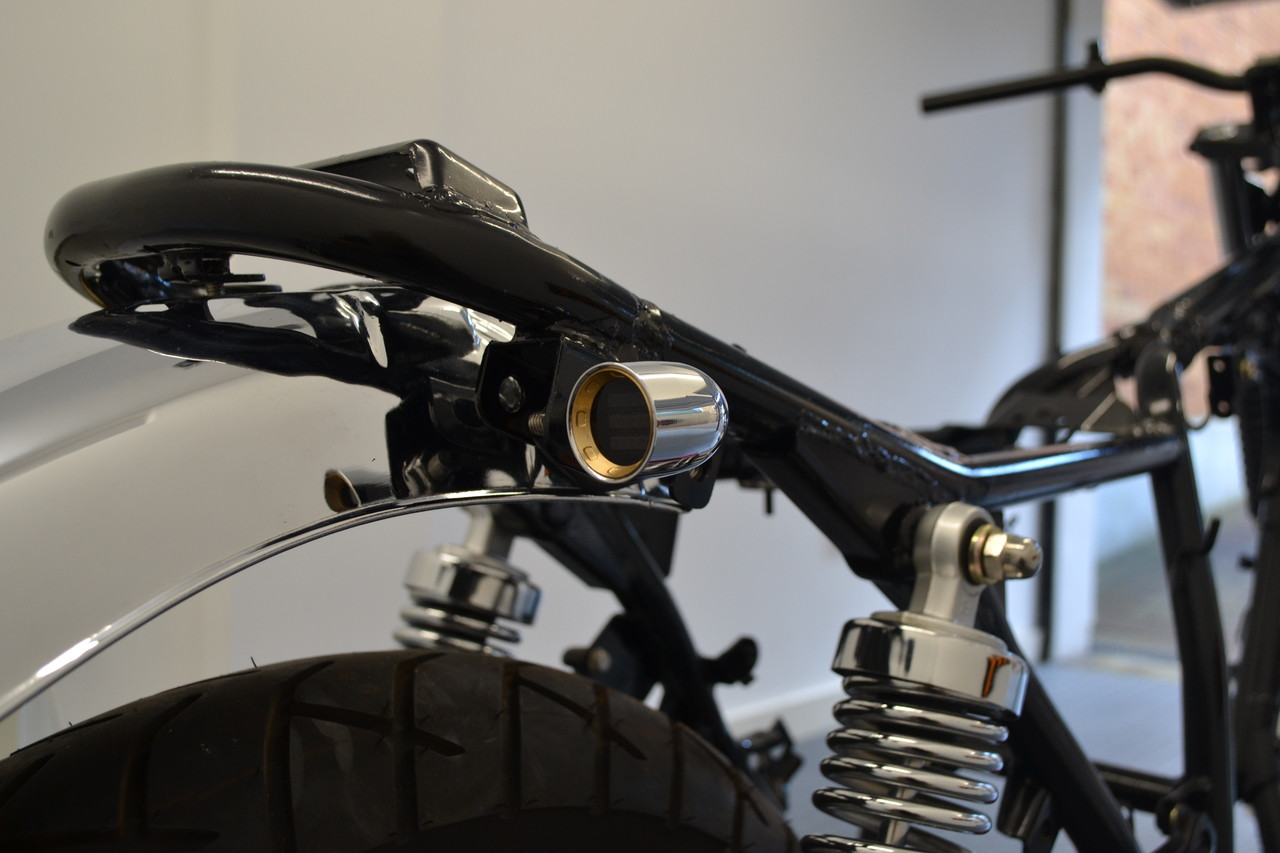 Chrome Mini LED Motorbike Indicators - CNC Aluminium with Brass Bezel ...