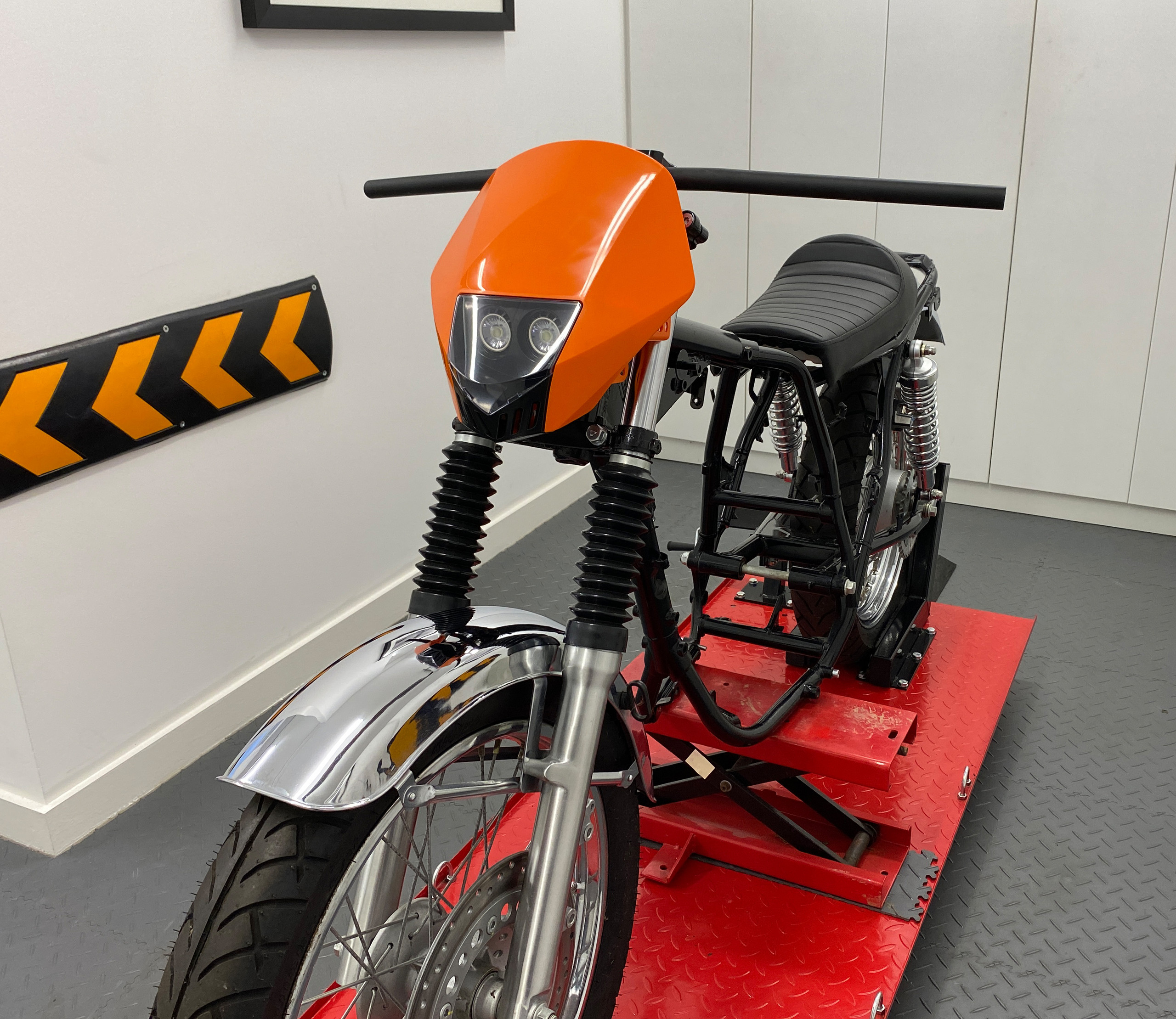 ORANGE Motorbike Headlight Mask - LED 12V 35W - Project Streetfighter ...