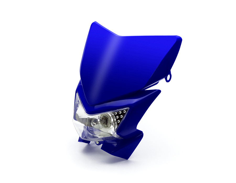 Motorbike Headlight Mask - Streetfighter & Supermoto - Blue - 12V 35W