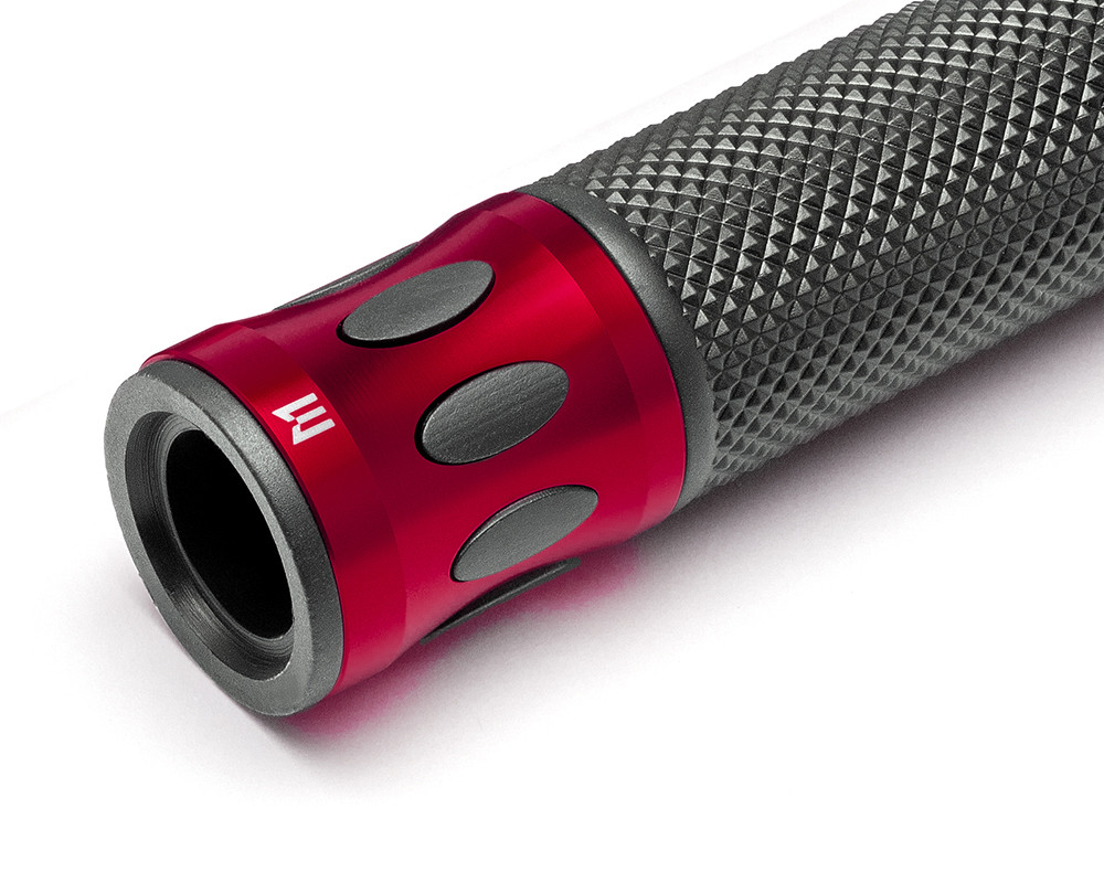 Red Motorbike Hand Grips for 22mm bars - Anodised Aluminium - High Quality