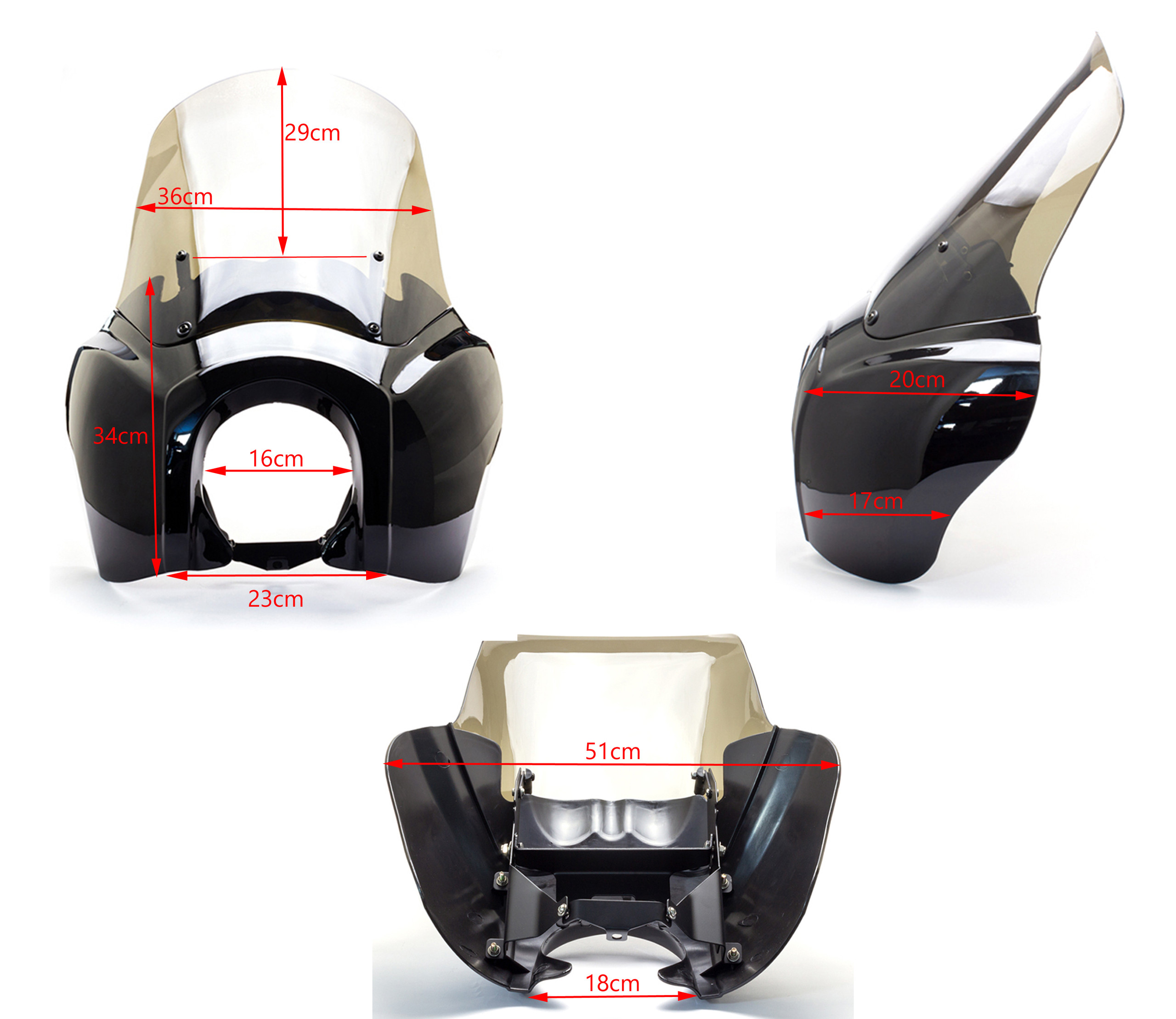 Fairing Windshield for Harley-Davidson Dyna, Super Glide T-Sport Tinted ...