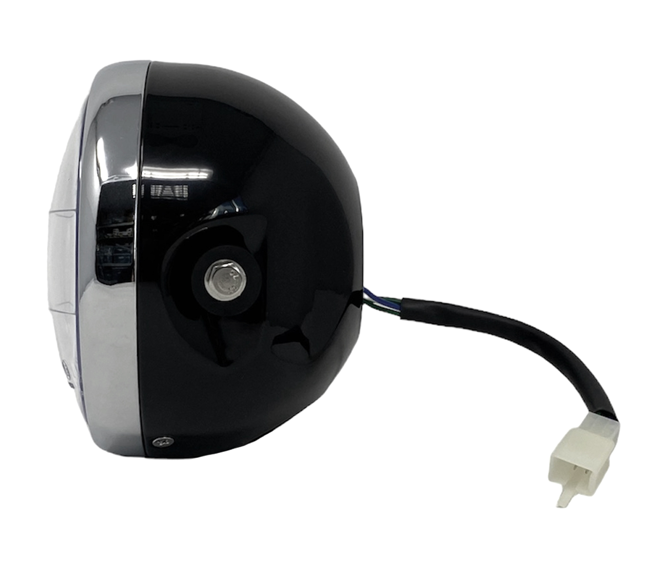 Black Metal Custom Project Retro Motorbike Headlight