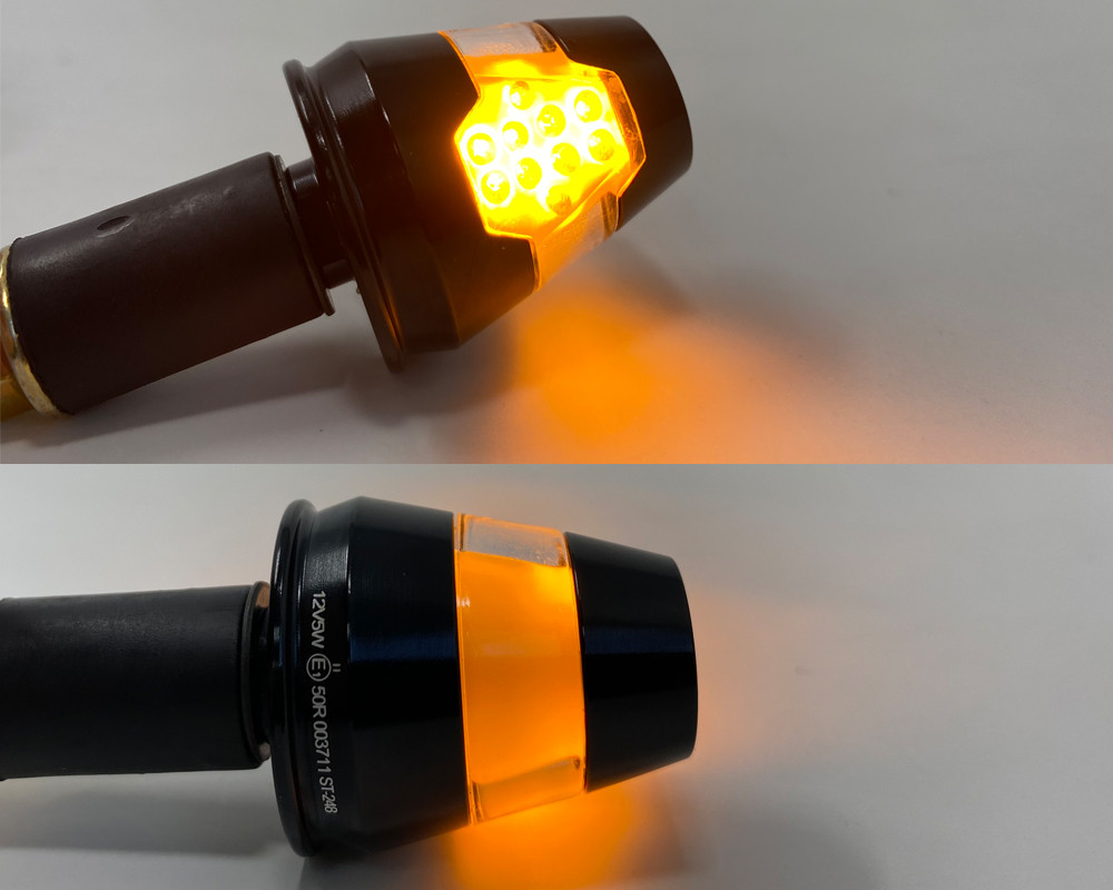 LED Indicators Handle Bar End for 22mm, 25mm, 28mm - HOMOLOGATED - PAIR ...