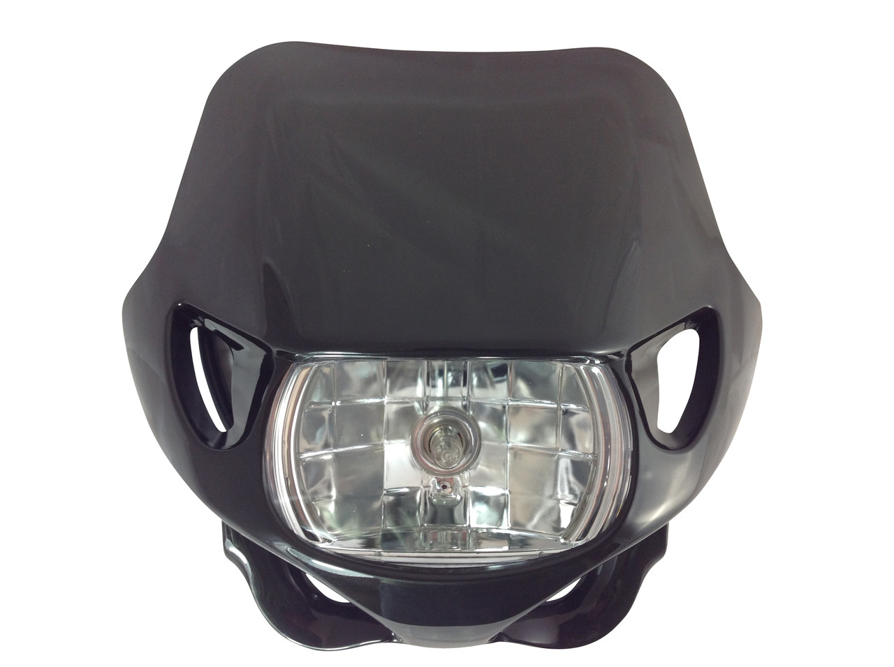 Universal Carbon Fibre Effect / Look 12V/35W Motocross Headlight For ...
