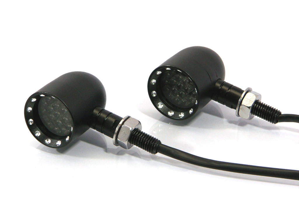 Small Black LED Motorbike Indicators