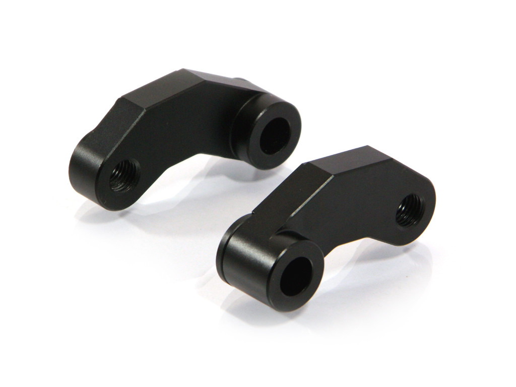 Black CNC Machined Billet Aluminium Motorcycle Motorbike Mirror Risers ...