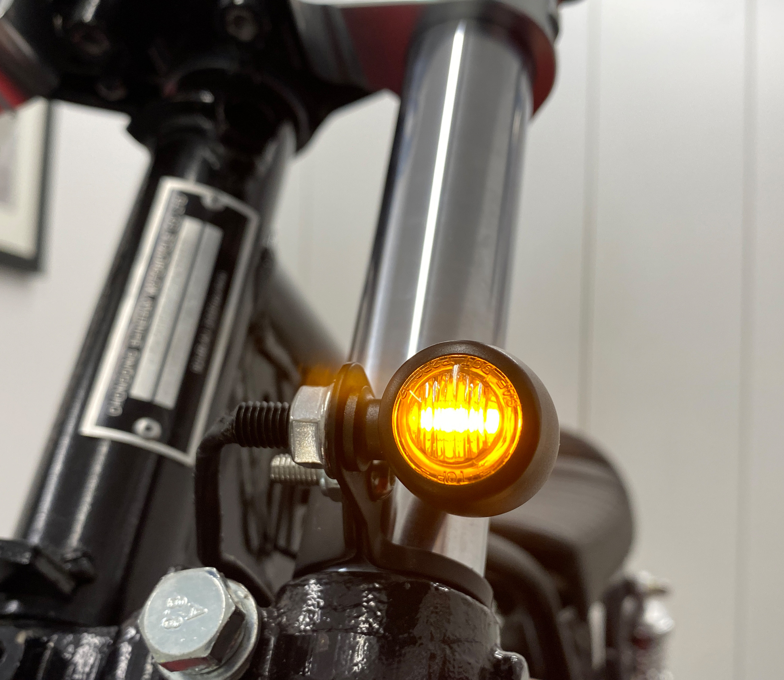 High Quality Matt Black Aluminium Bullet LED Motorbike Indicators Turn ...