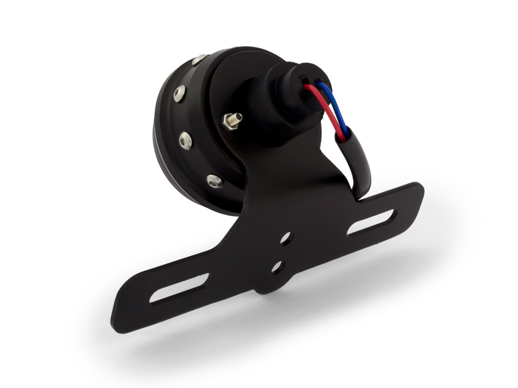 Matt Black Studded Vintage Custom Retro Style Motorbike LED Stop & Tail ...