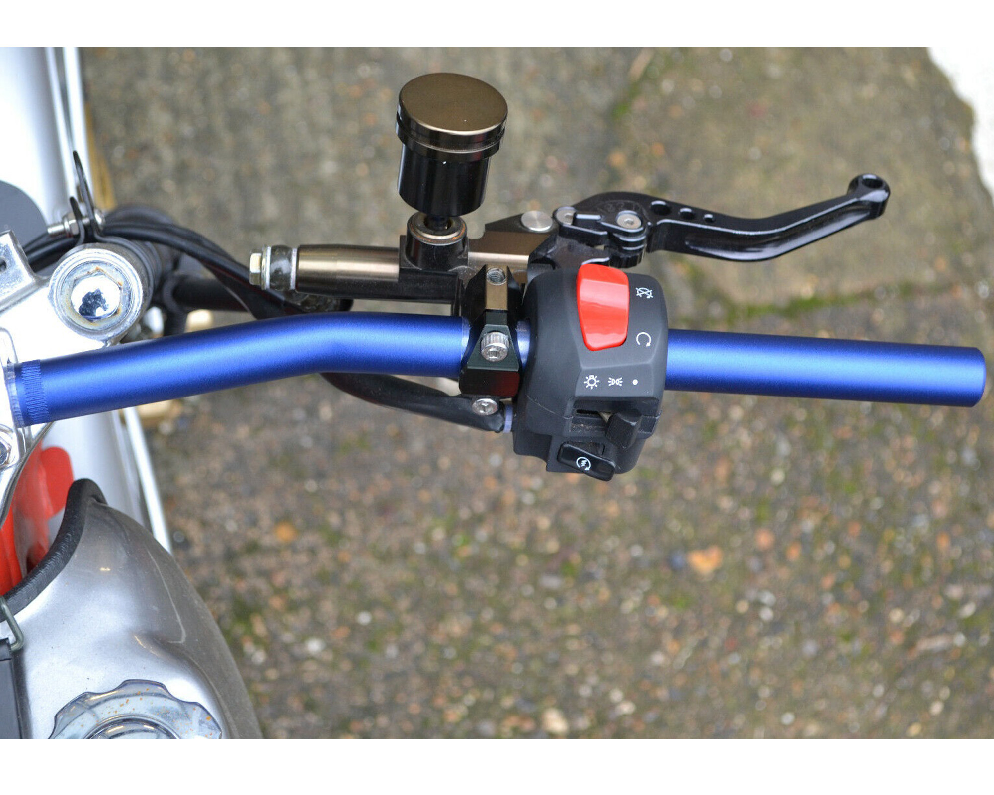 High Quality BLUE 7/8" Drag Style Bar Handlebar for Custom Motorbike ...