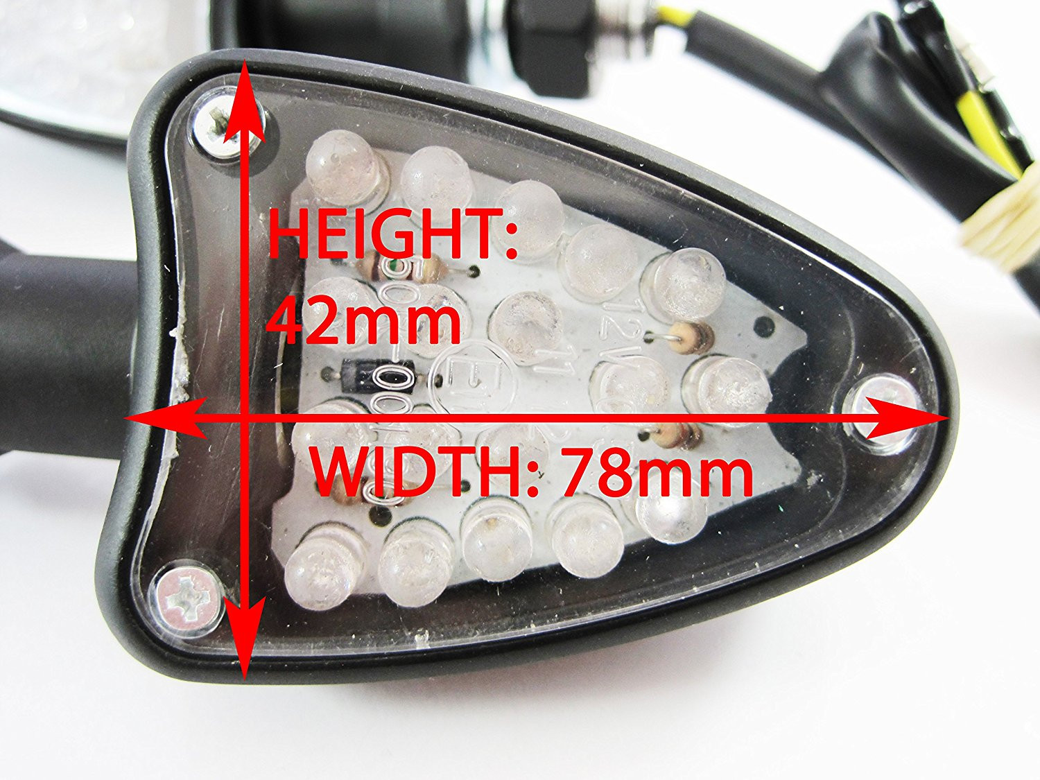 Universal Motorcycle CNC Aluminium Matt Black LED Indicators