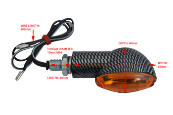 Pair of Universal Chrome Classic Style Bullet Style Retro Motorcycle ...