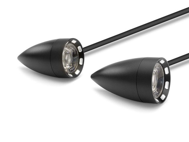 Black LED Custom Integrated Motorbike Indicators with Stop & Taillights ...