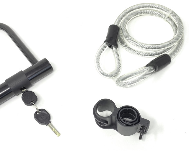 Bicycle D Lock Bike 1.2M Two Keys U Shaped Heavy Duty Cable Frame ...