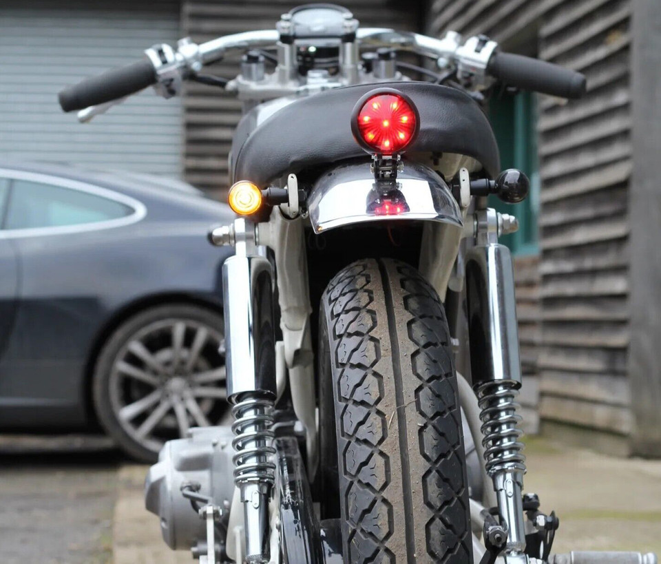 Matt Black LED Stop Taillight for Retro Vintage Project Custom ...