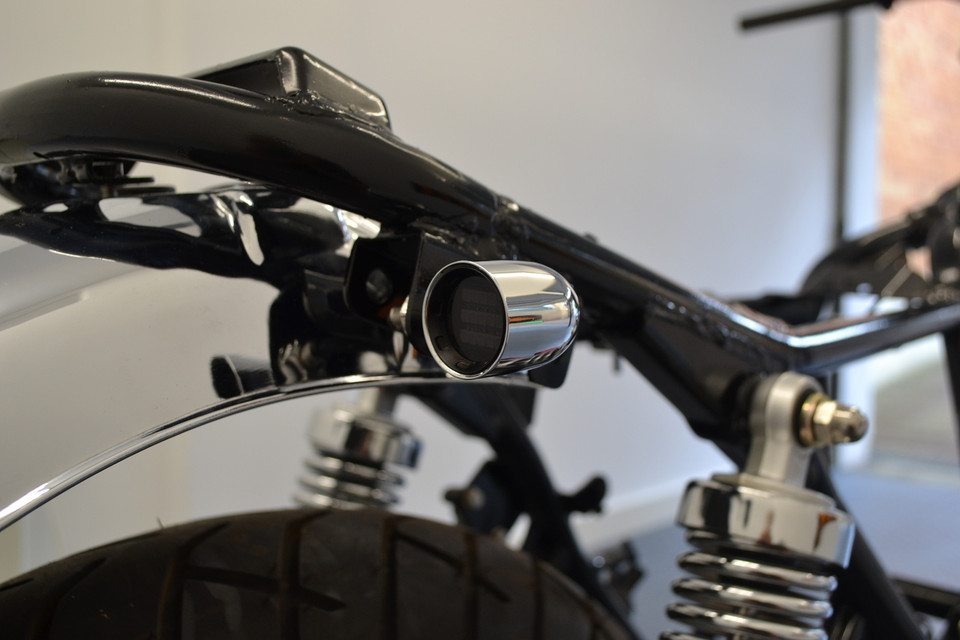 Chrome Mini LED Motorbike Indicators - CNC Aluminium with Black Bezel ...