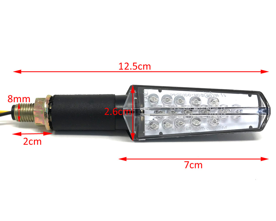 Motorbike LED Indicators - PAIR - BRIGHT - Good Quality