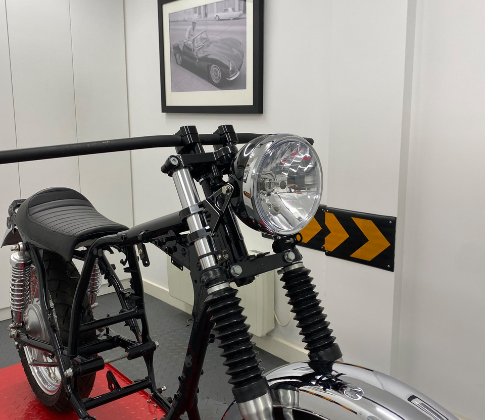Black Metal Custom Project Retro Motorbike Headlight