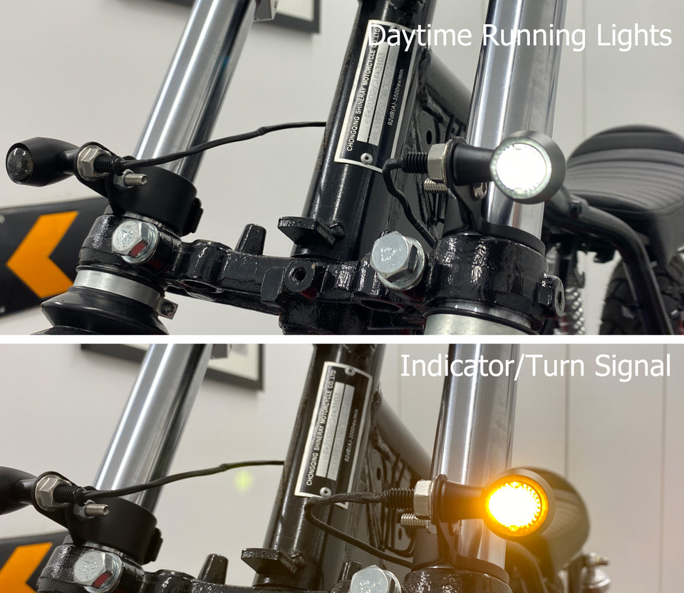 Motorcycle Aluminium Front Indicators with Integrated Daytime Running ...