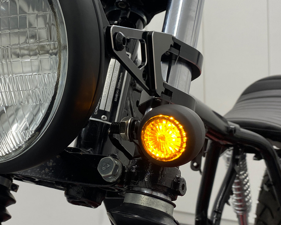 Motorcycle Motorbike Black Aluminium LED Classic Indicators - Universal ...