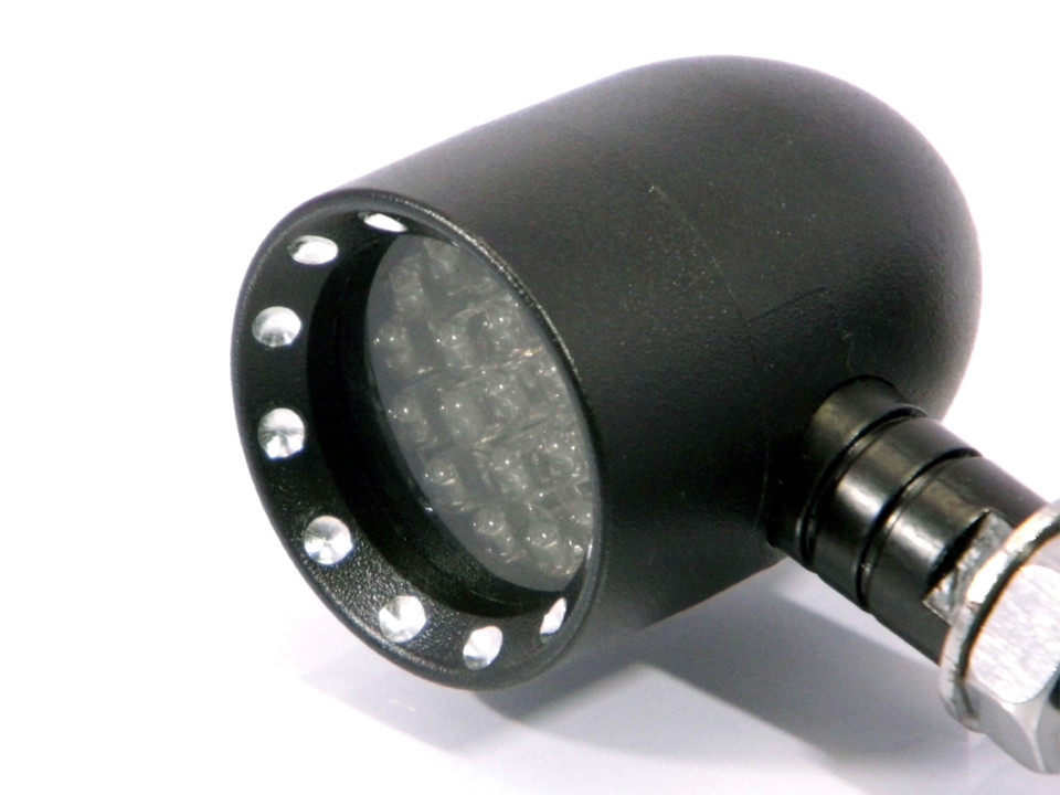 Black Aluminium Contrast Cut LED Motorcycle Motorbike Indicators / Turn ...