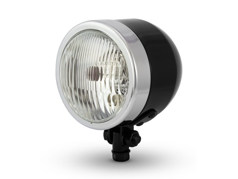 5" Motorcycle Shallow Headlight 12V 55W in Chrome for Project Custom Bike