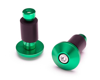Bar End Weights CNC Billet Aluminium - Green for 22mm 7/8" Handlebars