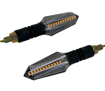 Bright Sequential Motorcycle Indicators Turn Signals Pulsing Strip ...