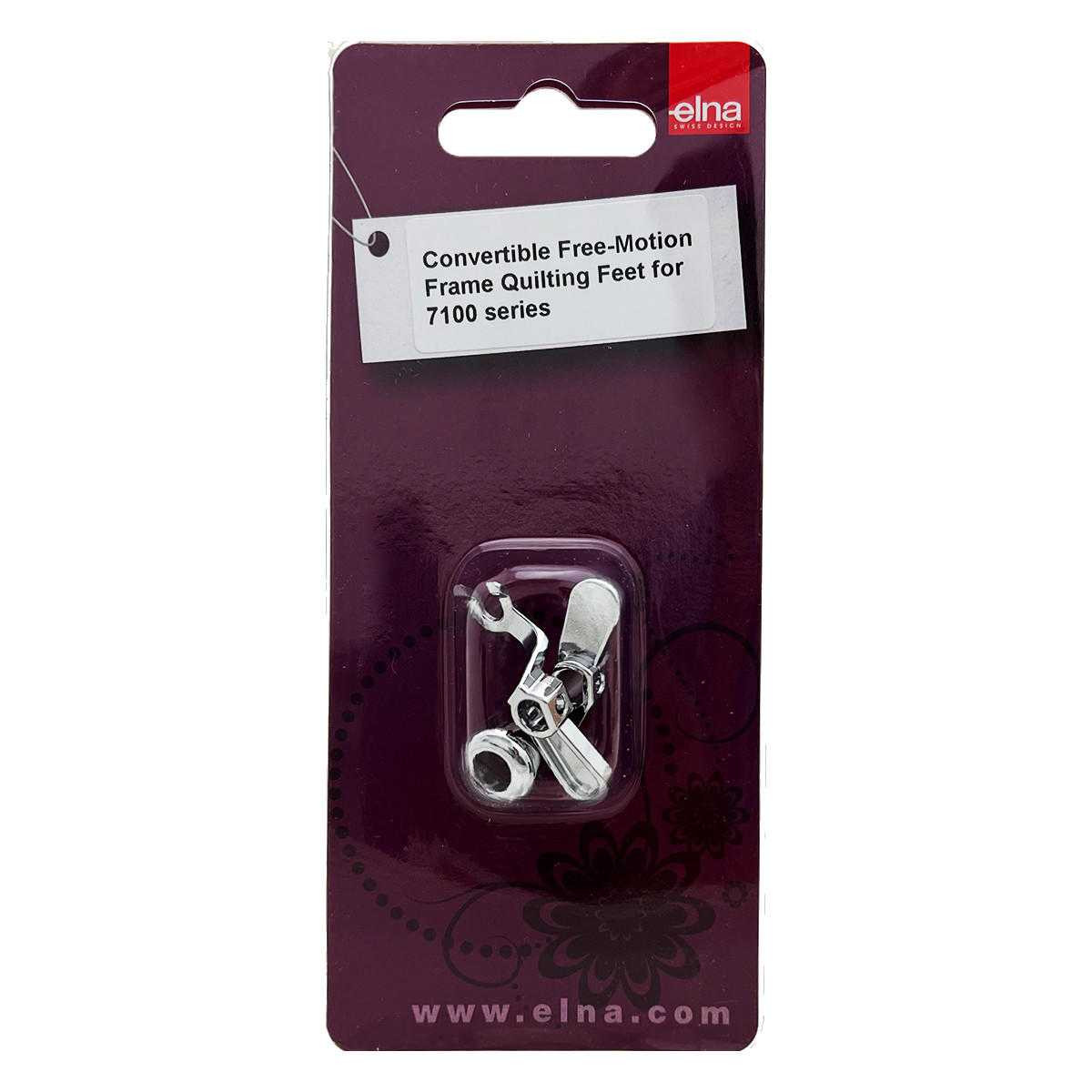 Elna Free Motion Foot Set Ruler Foot and Frame Quilting Foot