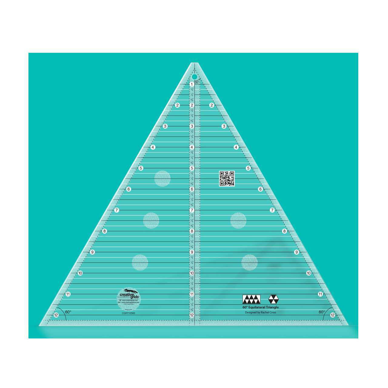 Creative Grids 60 degree Triangle 12-1/2in Quilt Ruler