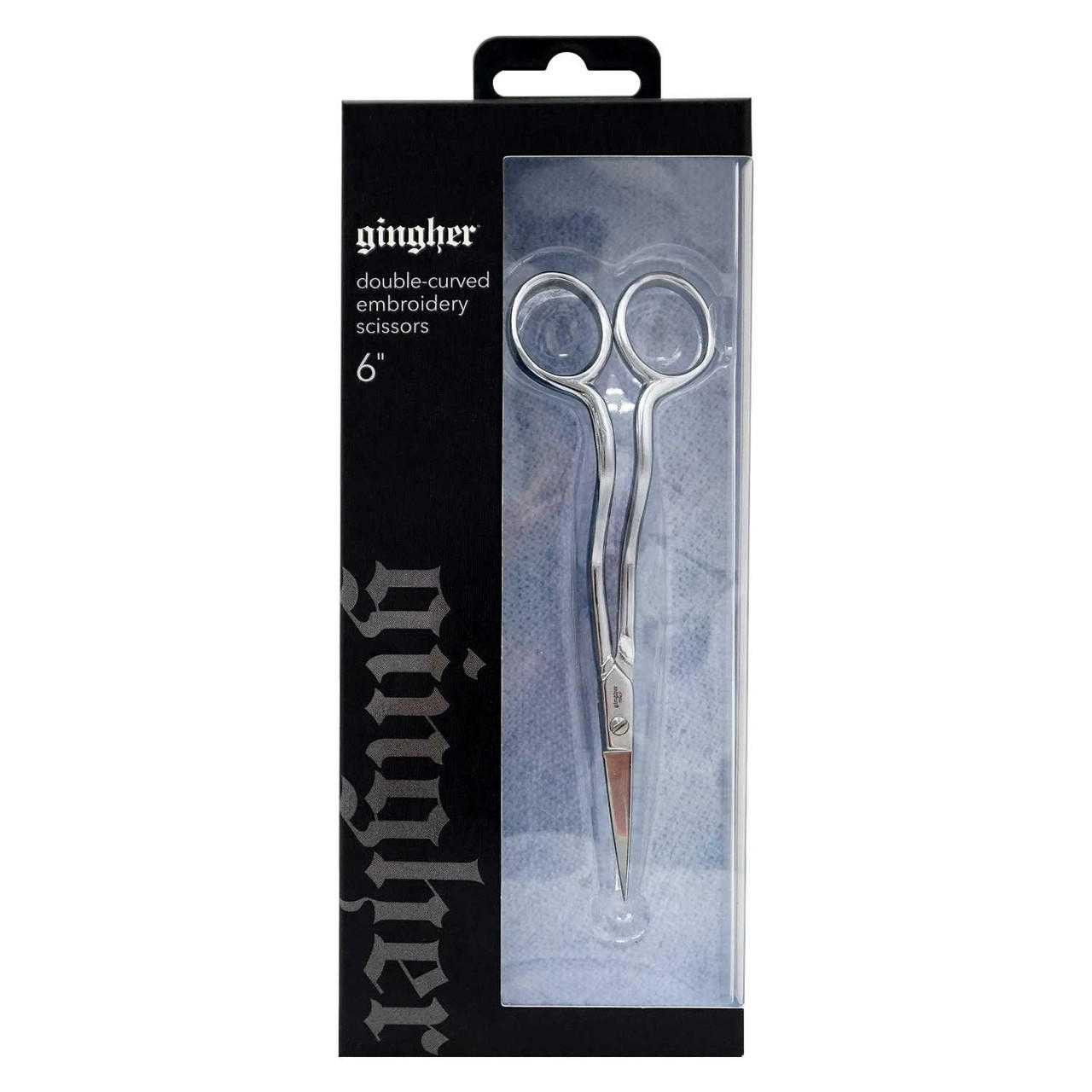 Gingher 6" Double Curved Embroidery Scissors
