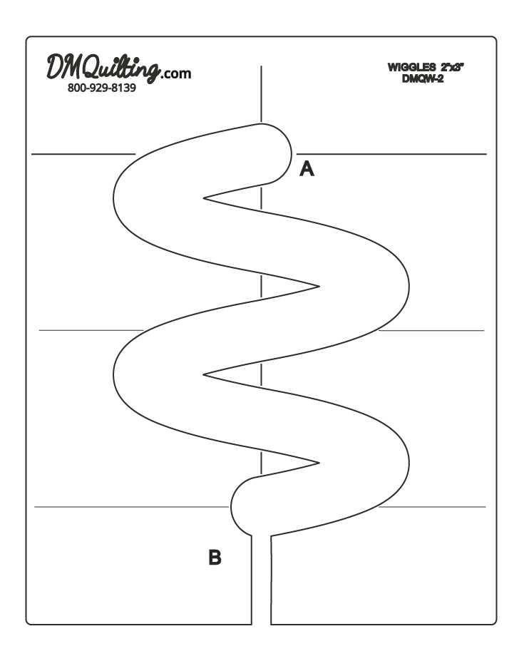 Sew Steady DM Quilting Wiggle Template