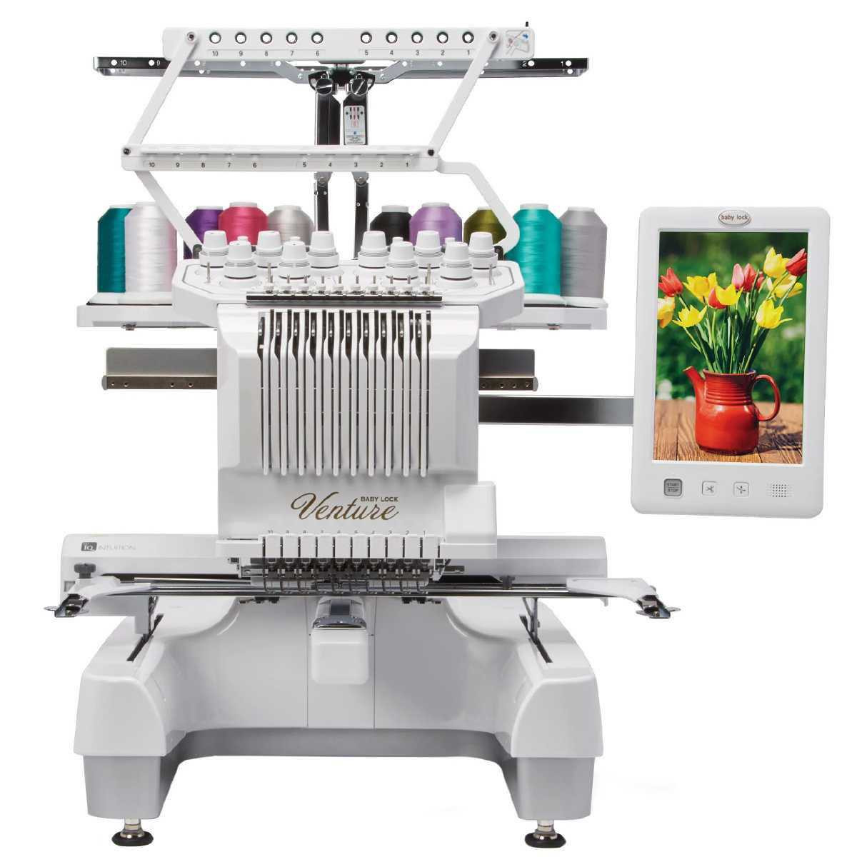 Baby Lock Venture 10 Needle Embroidery Machine with Premier Package