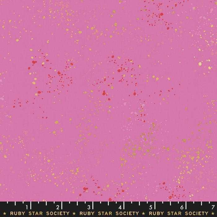 Ruby Star Society Fabric - Speckled - Metallic Daisy