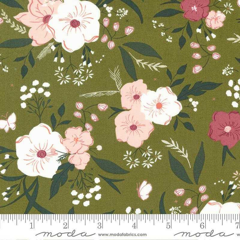 Moda Fabric - Evermore Fern - Woodland Bouquet DO NOT CATEGORIZE THESE ...