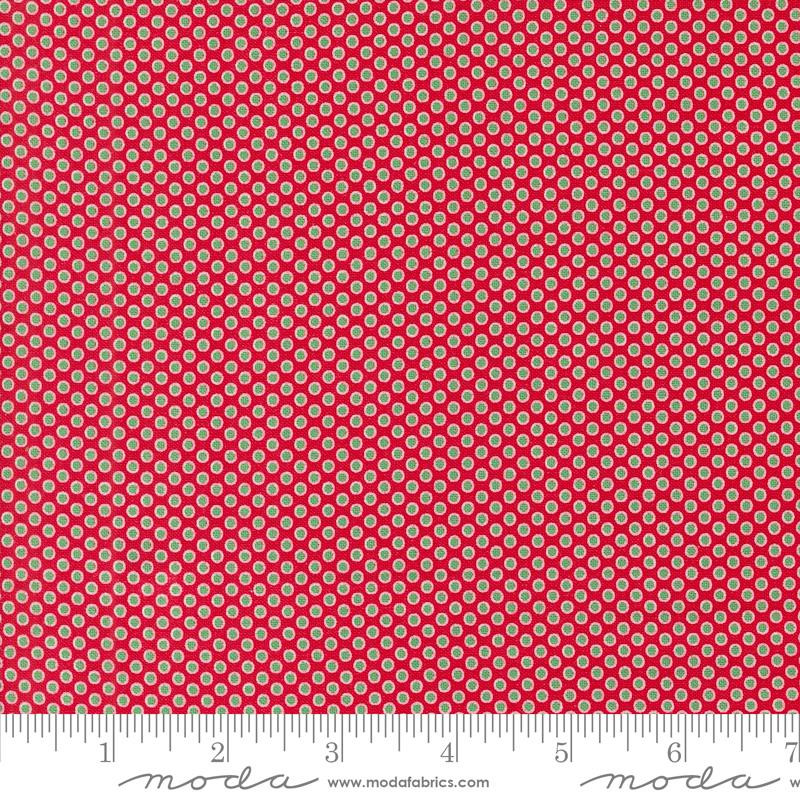 Kitty Christmas Dots Berry - Moda Fabric from Premier Stitching