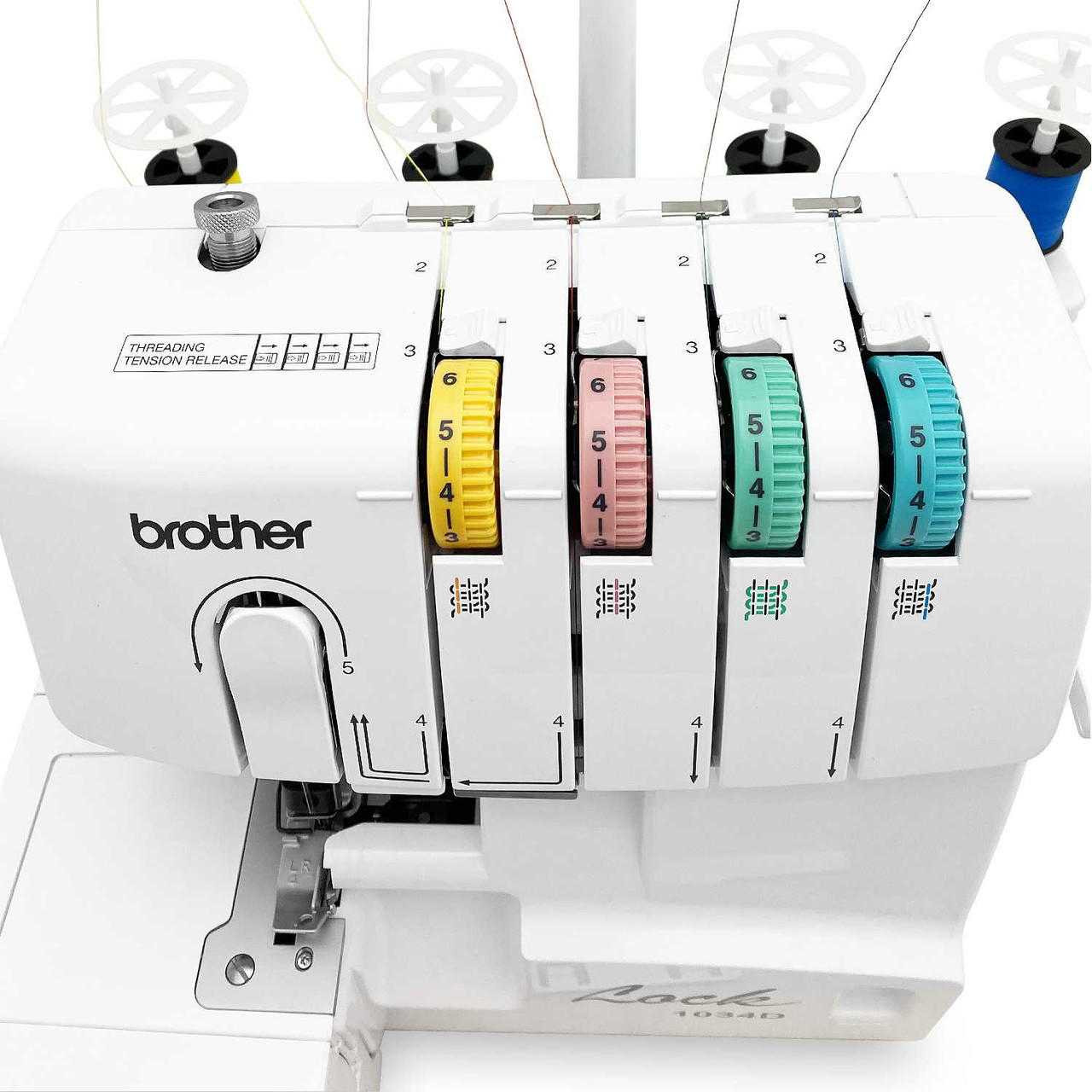 Brother 1034D Homelock Serger | 3/4 Thread Easy-Thread Serger Sewing ...
