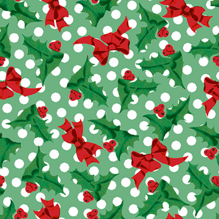 3 Wishes Fabric - Dancing Santas - Red Ribbon Wonderland #24555-GRN ...
