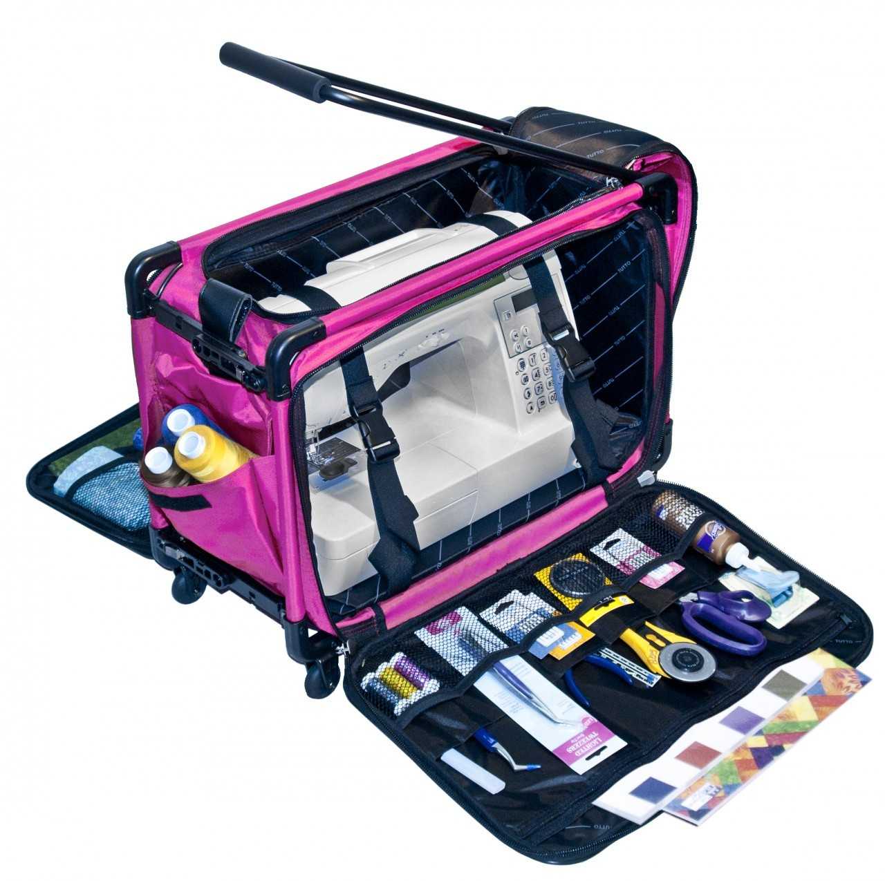 Tutto 22" Large Sewing Machine Bag on Wheels (Pink)