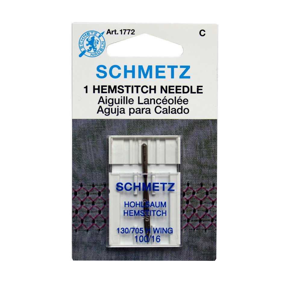 Schmetz 1772 Hemstitch Wing Sewing Machine Needle 100/16