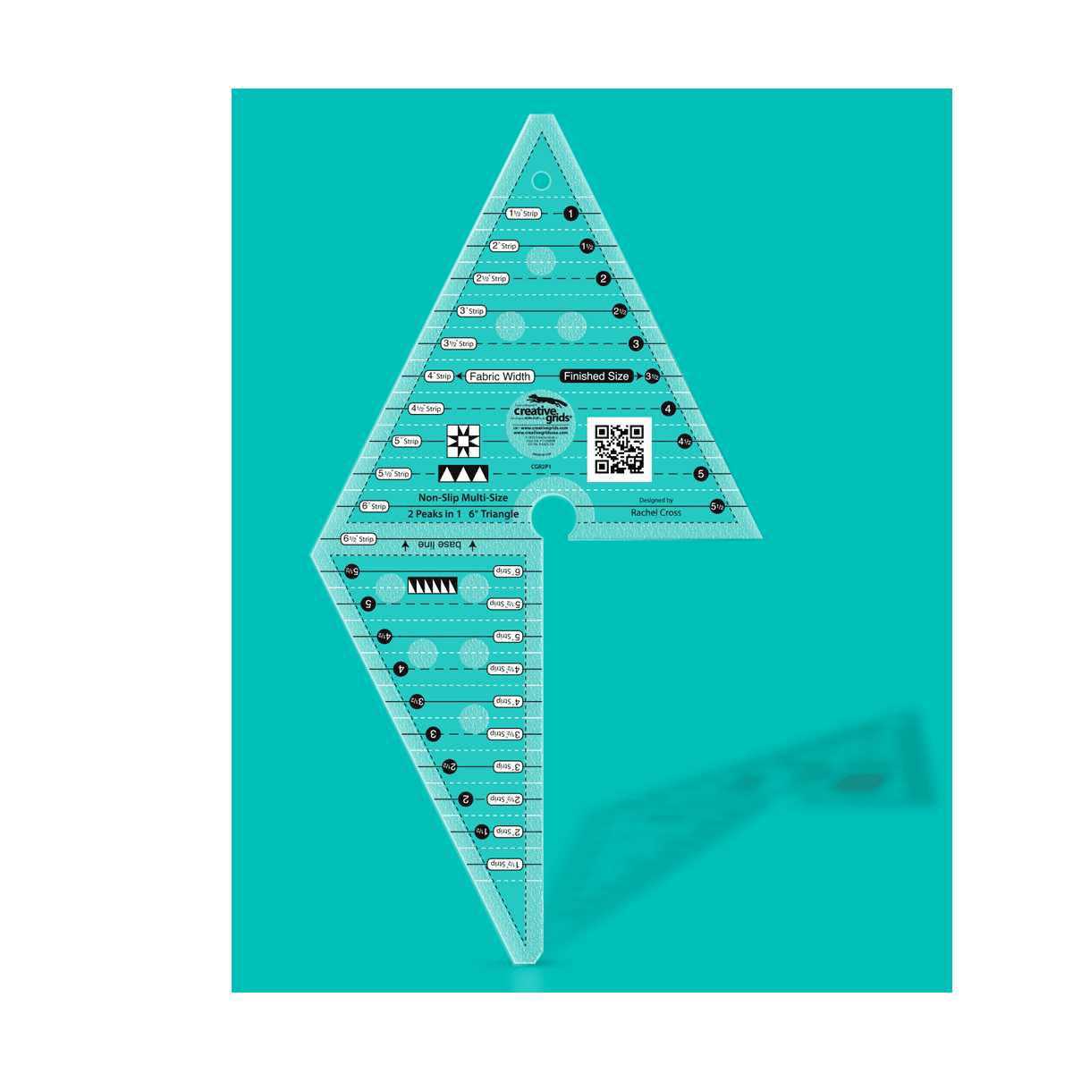 Creative Grids 2 Peaks in 1 Triangle Quilt Ruler