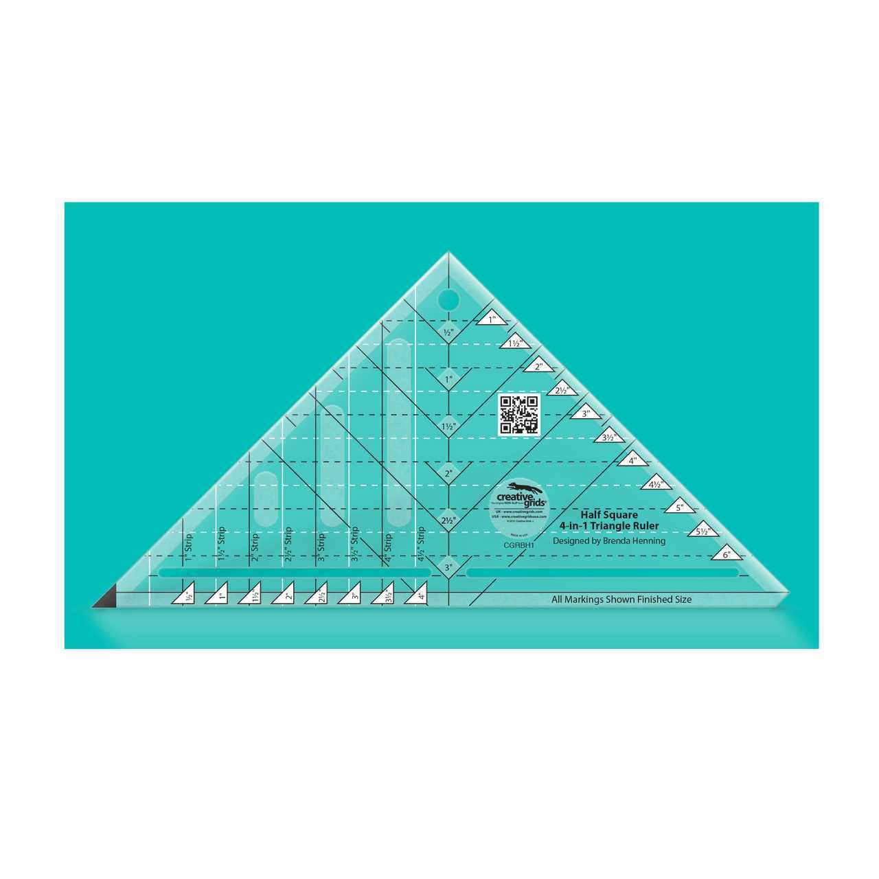 Creative Grids Half-Square 4-in-1 Triangle Quilt Ruler