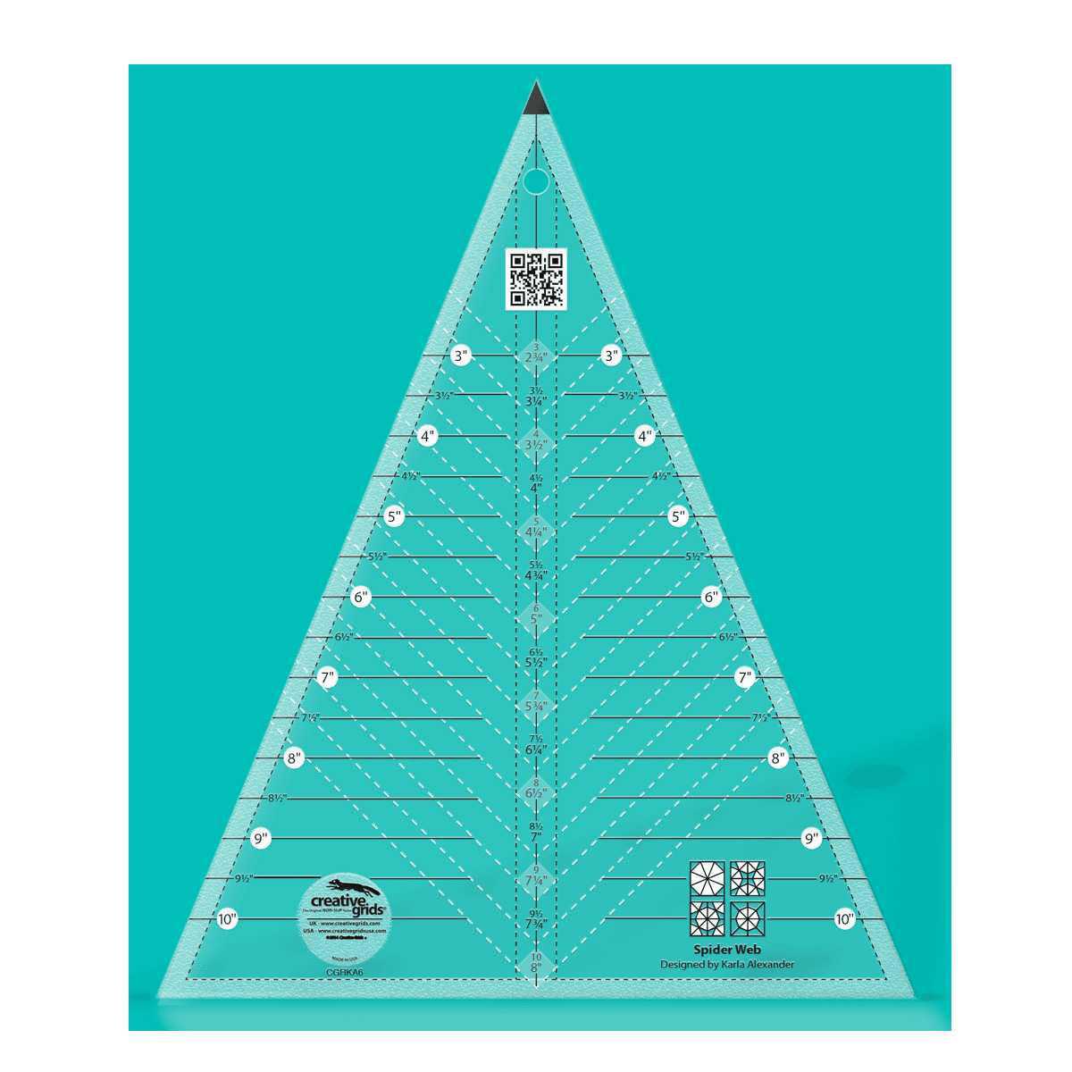 Creative Grids Spider Web Quilt Ruler