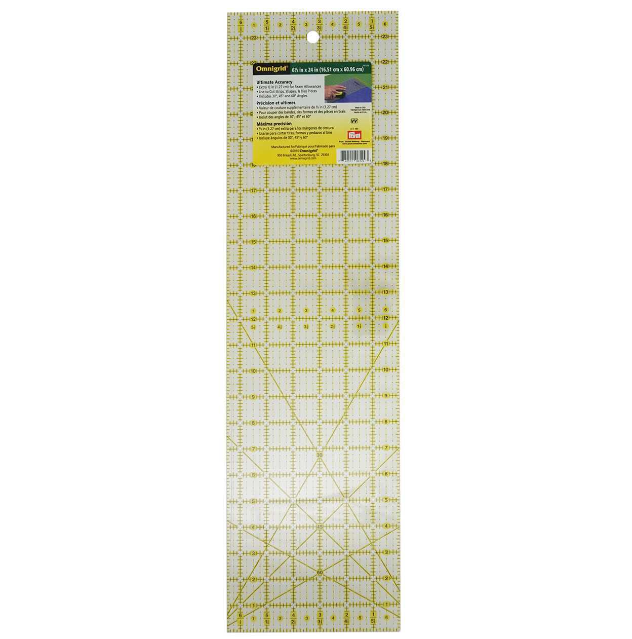 Genuine Omnigrid Quilting Ruler 6.5in x 24in