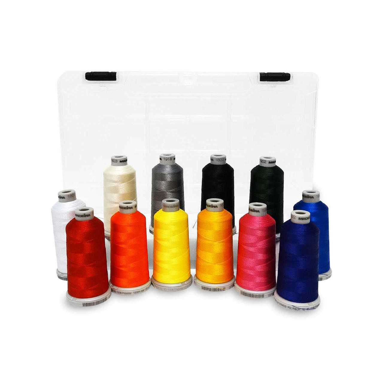 Madeira #40 Weight Polyneon Thread Kit - 12 Pack, 1100yd